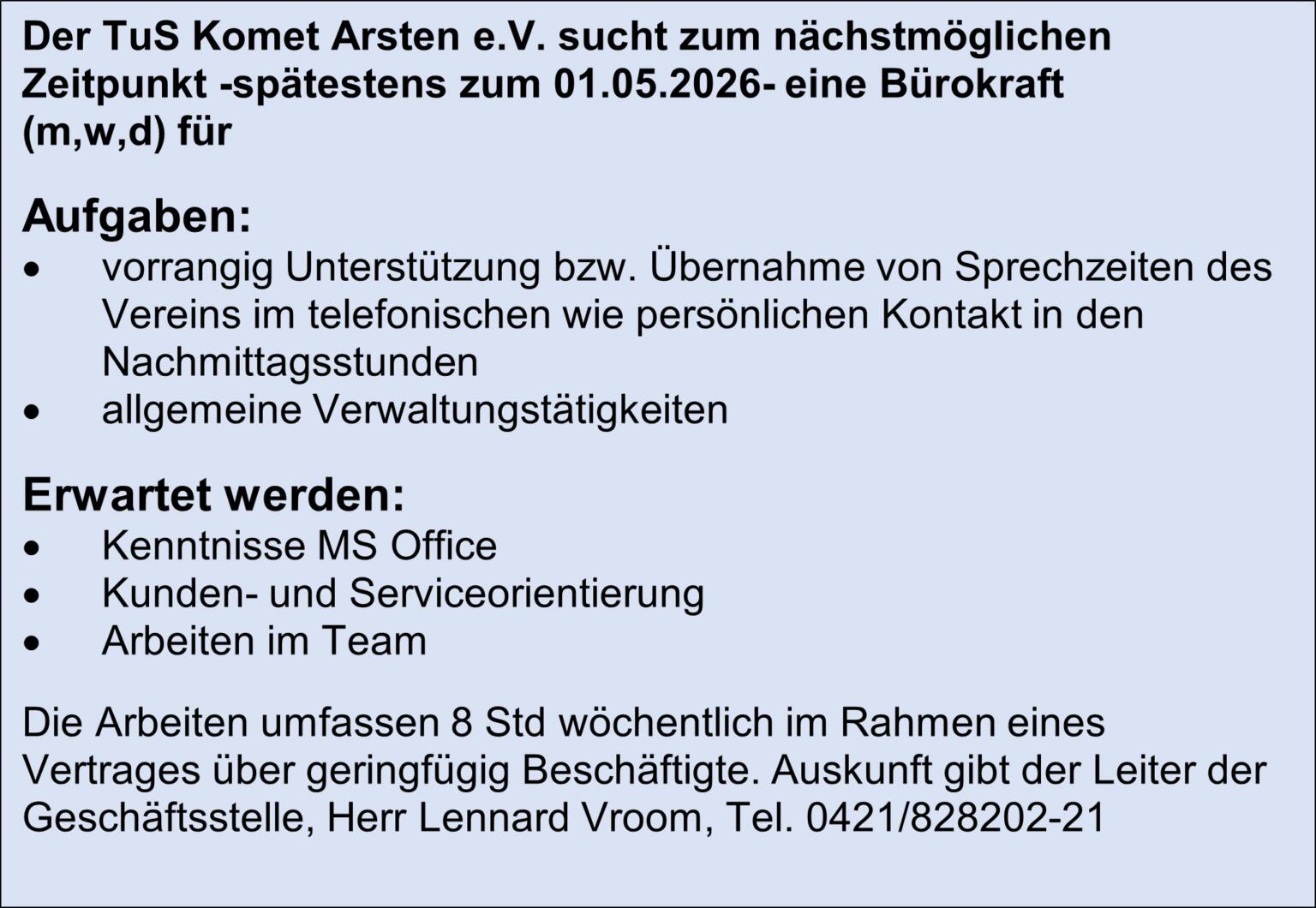 TuS Komet Arsten sichert Klassenerhalt – TuS Komet Arsten e.V.